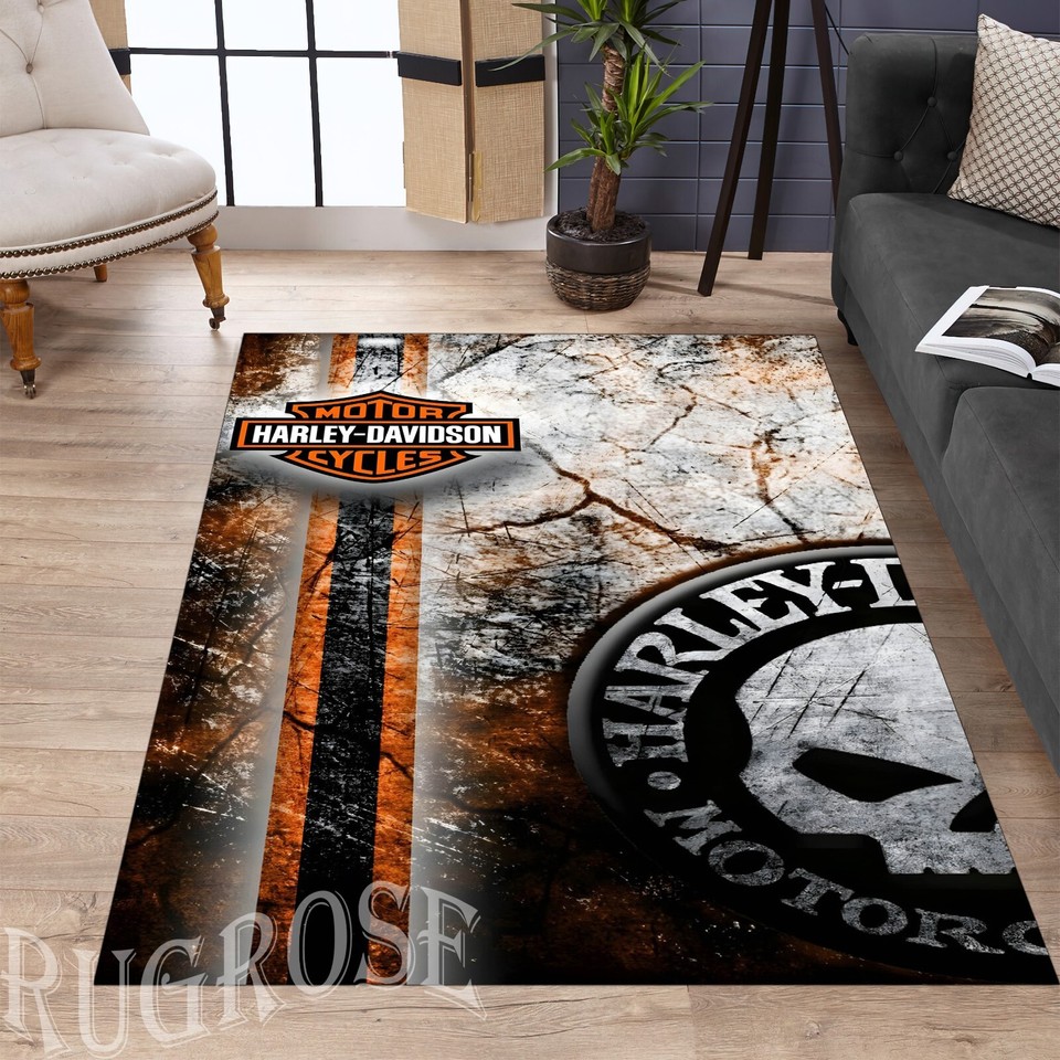 Harley Rug, Biker Rug, Biker Gift, Motorcycle Area Rug,Home Decor Rug ...