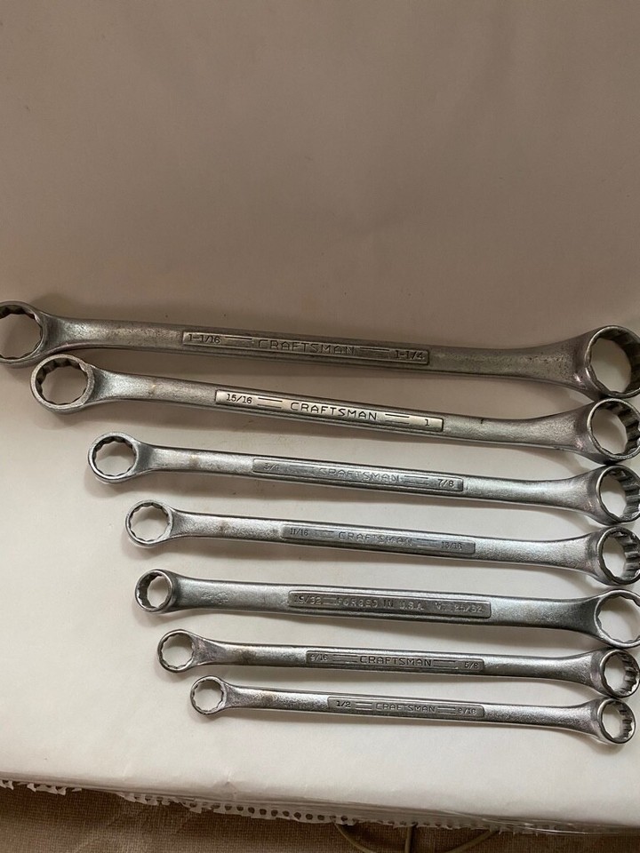 Craftsman 7pc Double Box End SAE Wrench Set | Size 11/16in | 12 Point | Made In USA | 7pc Set ...