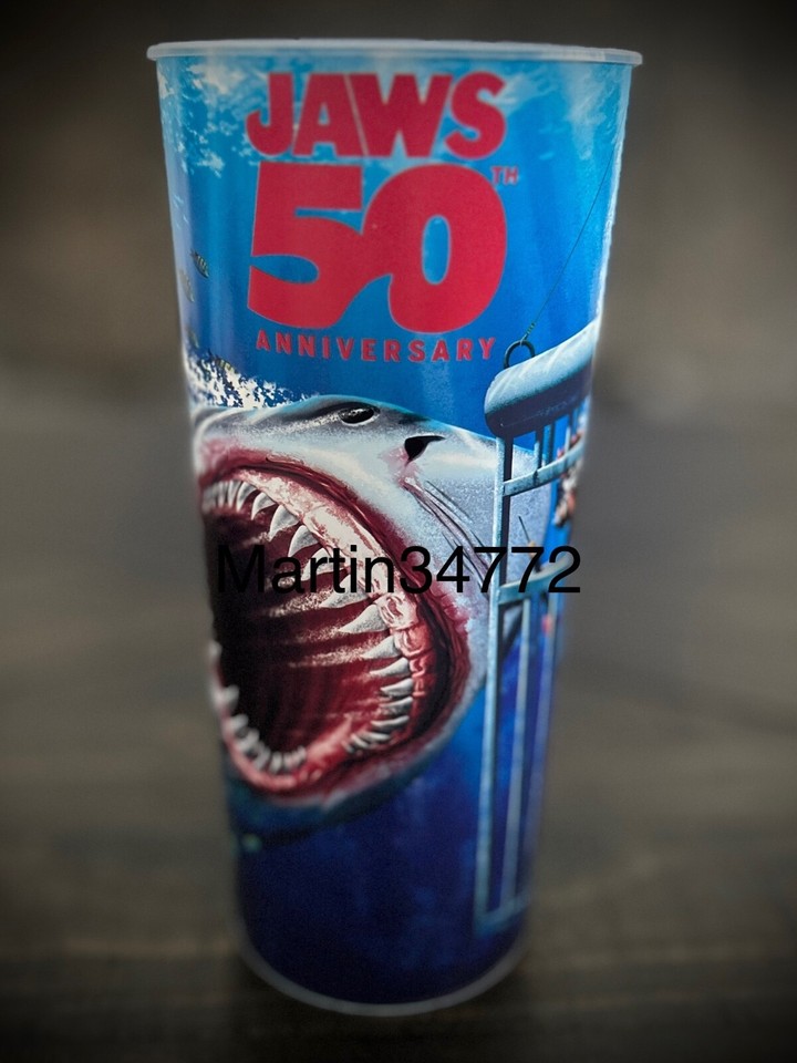 Jaws 50th Anniversary Diver Cage Popcorn Bucket Tin + Souvenir Cup ...