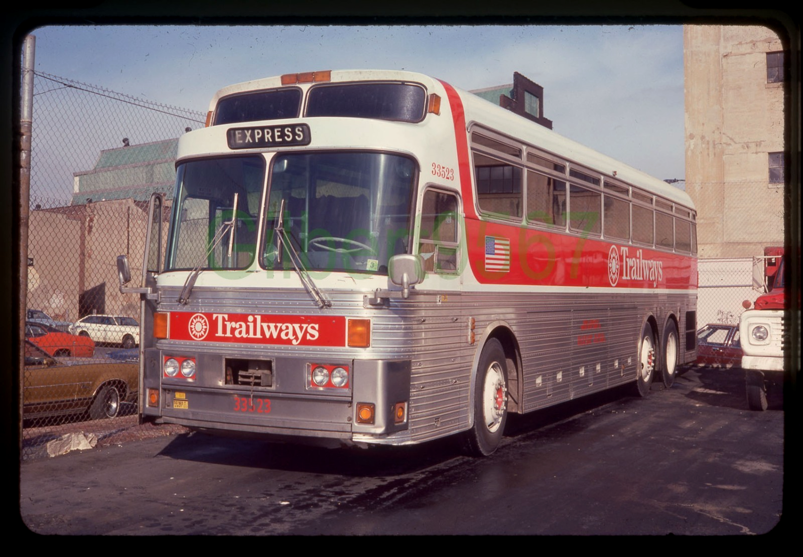 Edwards Motor Transit / Trailways original bus slide # 33523 taken 1980 ...