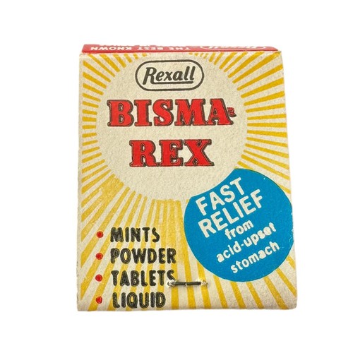Rexall Deluxe Tooth Brushes Matchbook Bisma-Rex Vintage Promo ...