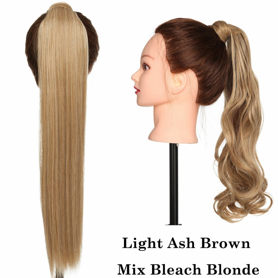 US Real Thick Hair Wrap Around Ponytail 1Pc Clip In Pony Tail as human ...