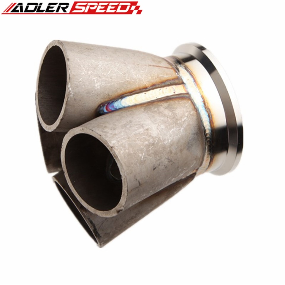 4 Cylinder Manifold Header Merge Collector Stainless Steel 2.5" V-Band ...