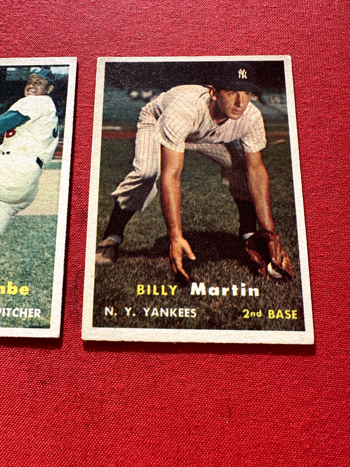 1957 Topps Lot of 2 Billy Martin Don Newcombe EXMT-NM | eBay