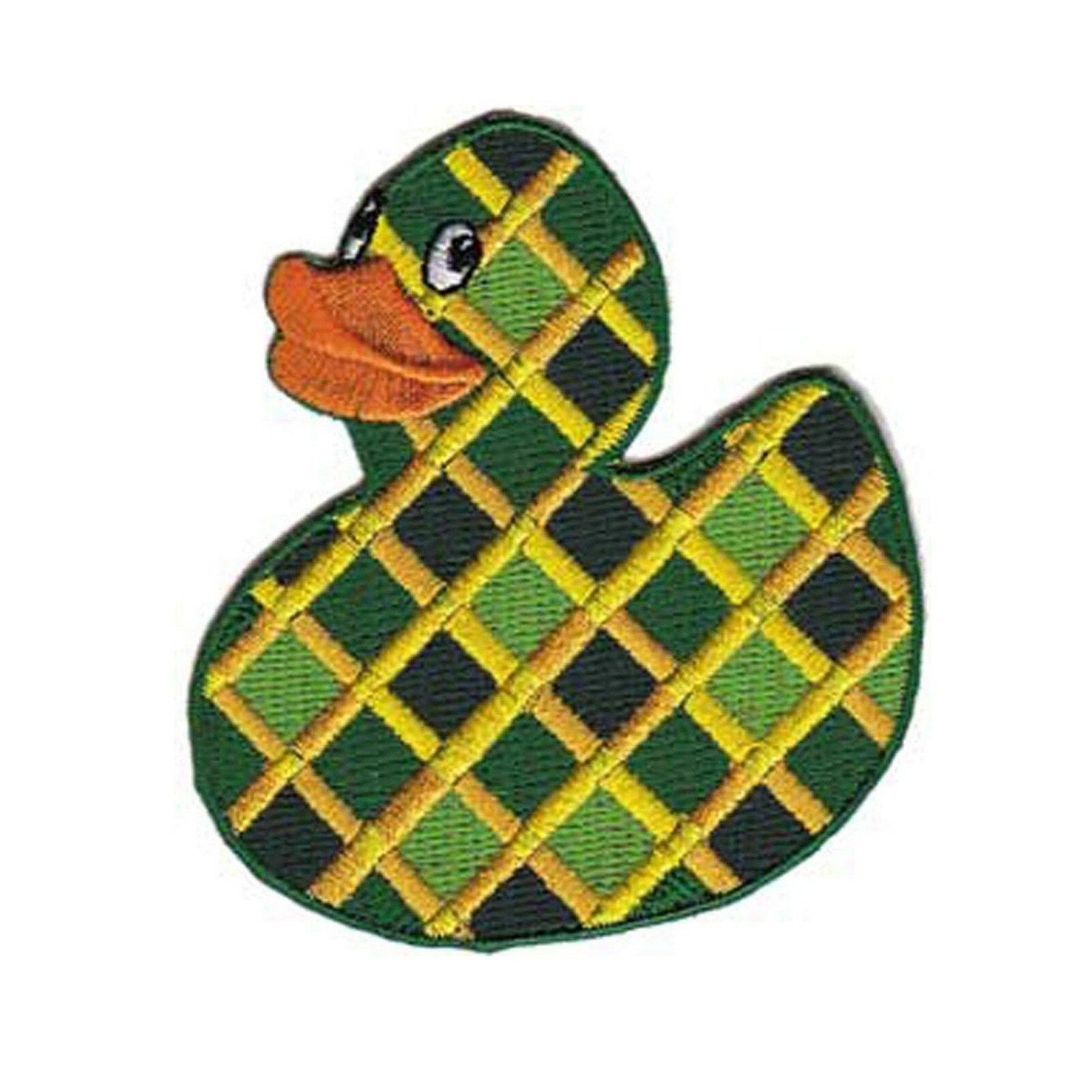 Checks Rubber Ducky Embroidered Iron On Patch - Bird Animal Cute 057-F ...