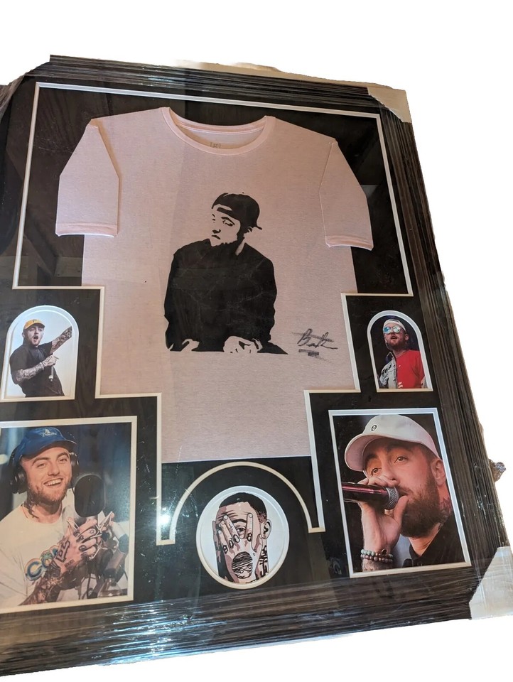 MAC MILLER SIGNED FRAMED SHIRT AUTOGRAPHED BLUE SLIDE PARK SWIMMING ...