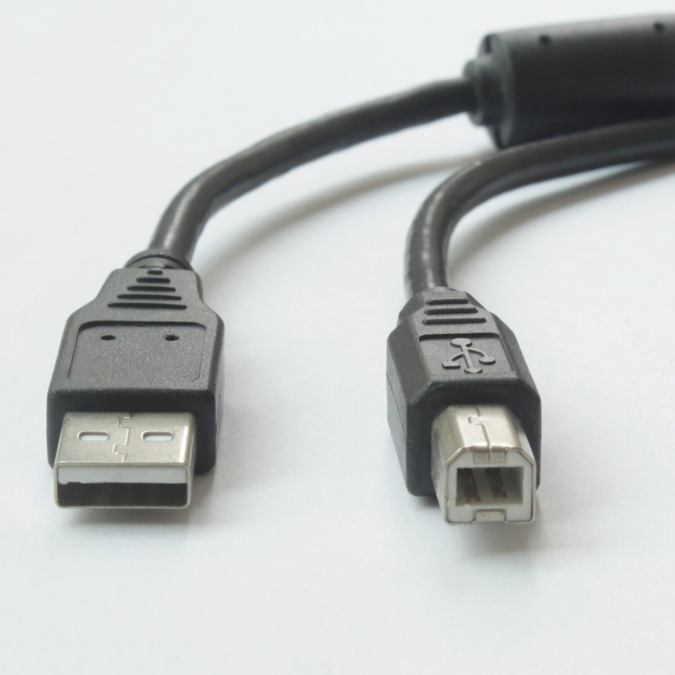 USB 2.0 A Male to B Male Printer Cable USB AM-BM Cord For Computer PC ...