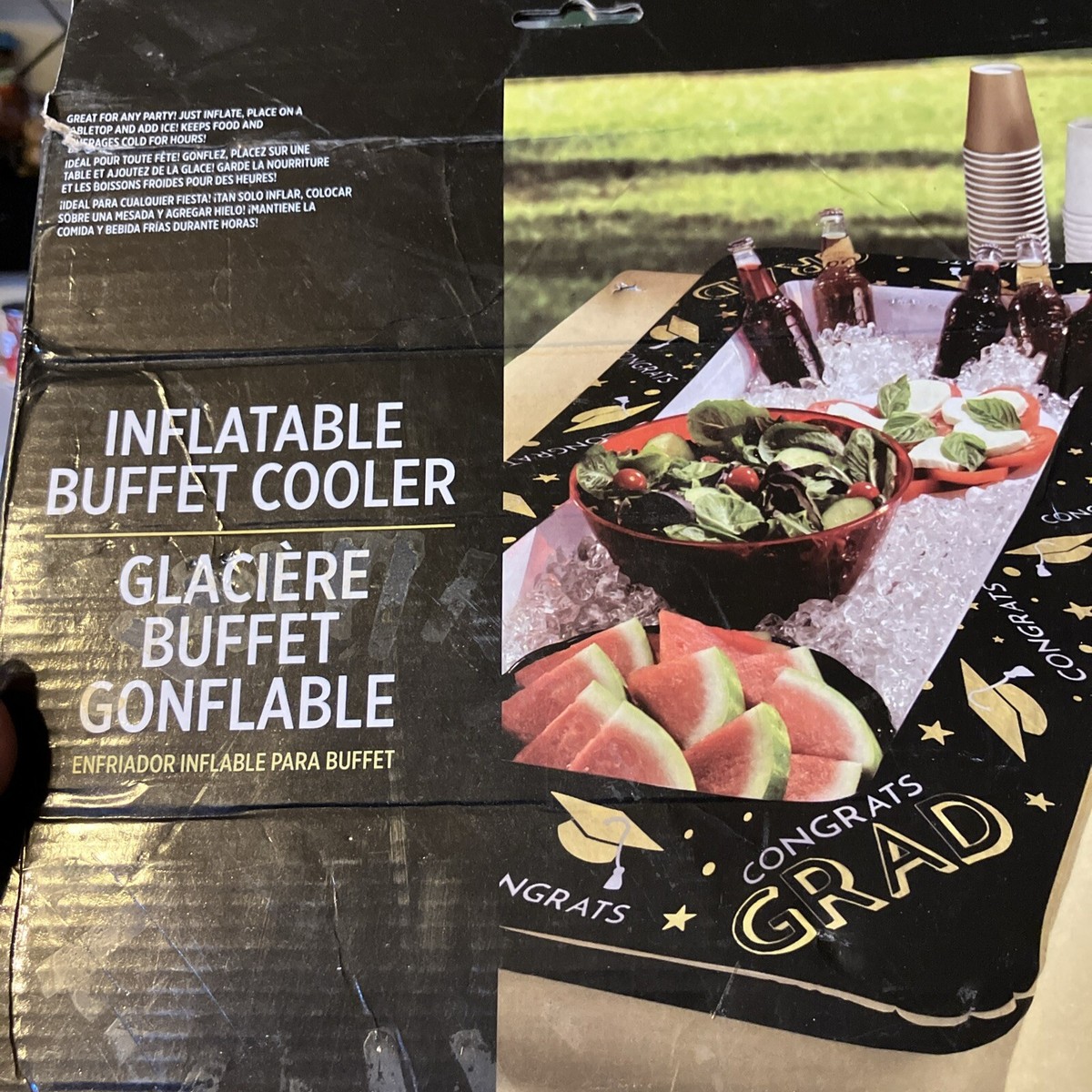 Hieleras Para Fiestas 2-Pack Inflatable Ice Buffet Trays With Drain ...