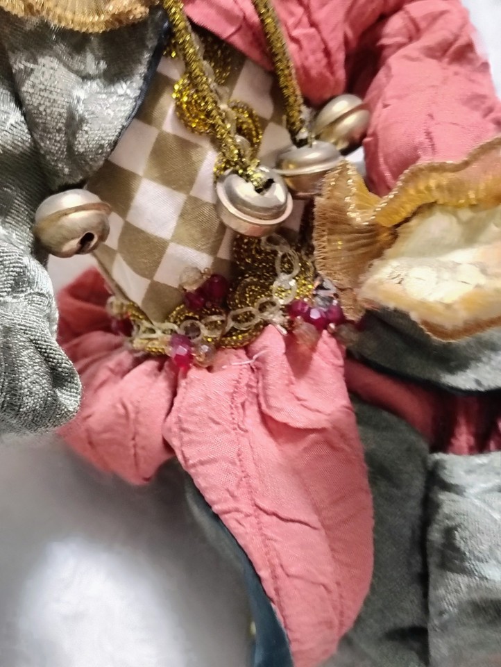 Mark Roberts 21" Flying Monkey Metal Wings Bendable Fabric Resin Jester ...