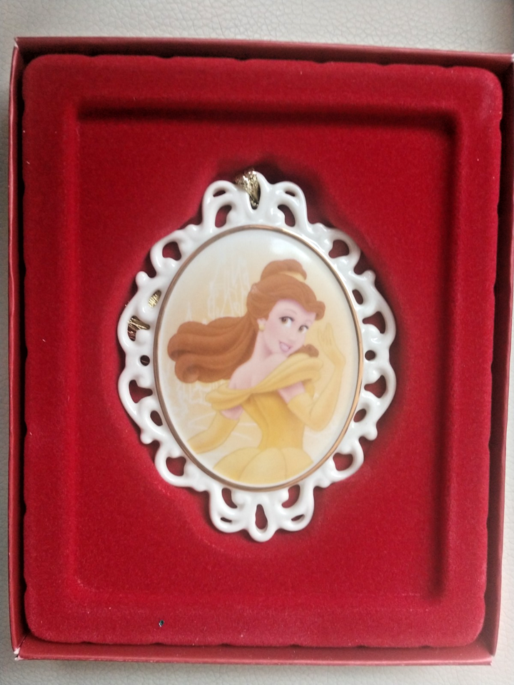 Lenox Disney Belle Beauty & The Beast Cameo Ornament 4" Showcase NEW IN ...