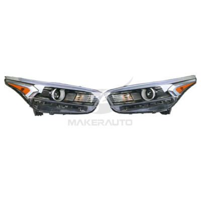 Pair Headlight For 2022 2023 Kia Forte Halogen W/LED 92101M7600 ...