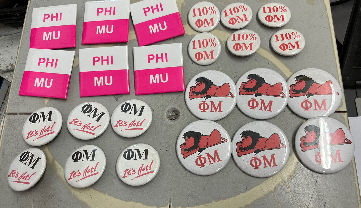Great Gift *** 6 Sets Of 4 Phi Mu Sorority Safety Pin Clasp Back 24 ...