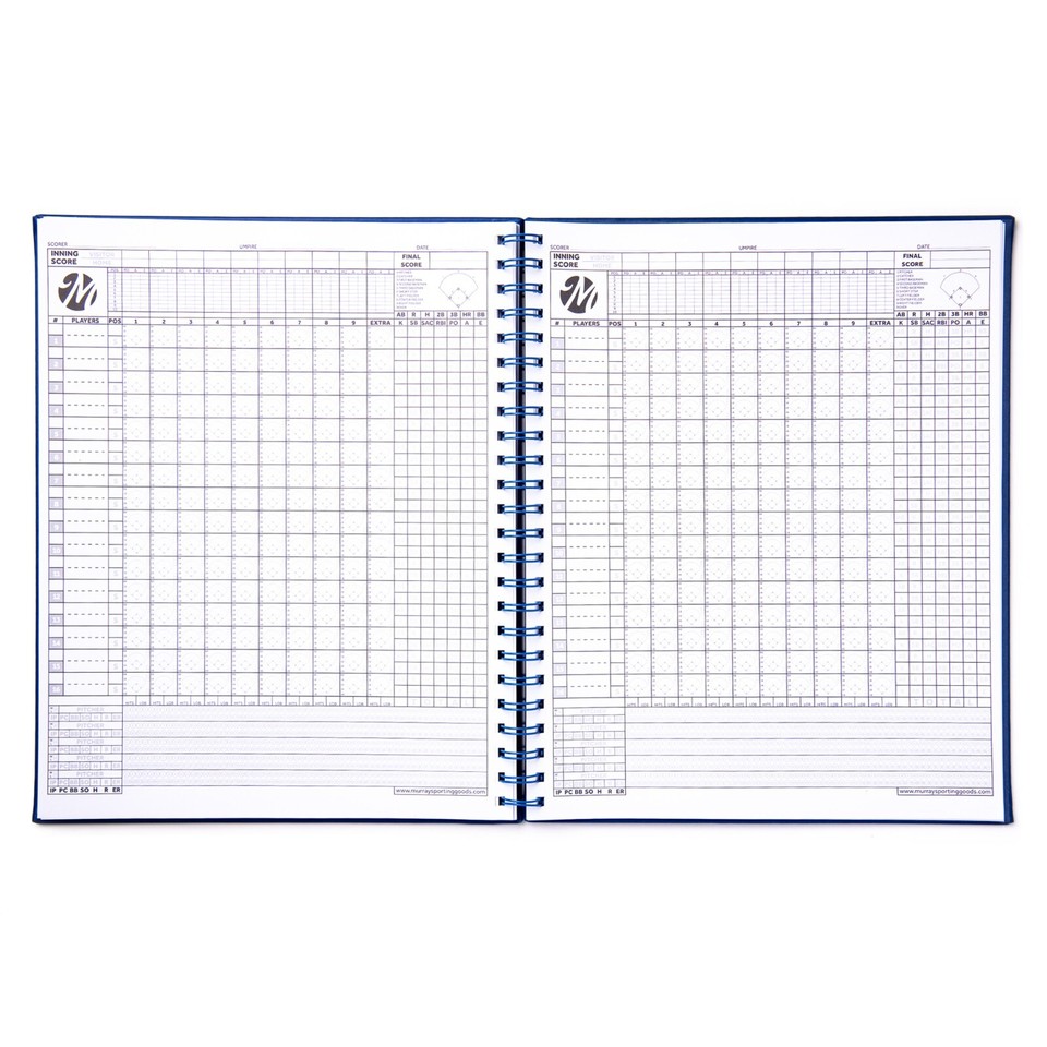 Murray Sporting Goods Premium Baseball Softball Scorebook - 60 Games | eBay