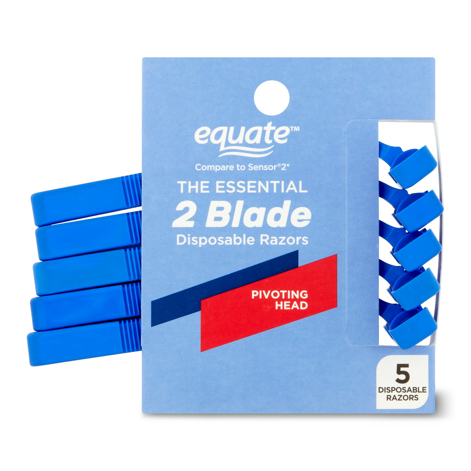 Equate the essential 2 blade 5 disposable razor for sale online | eBay