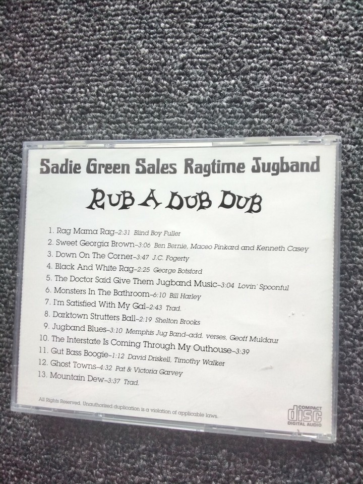 SADIE GREEN SALES RAGTIME JUGBAND - RUB A DUB DUB CD | eBay