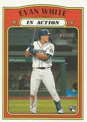 #134 Evan White - Seattle Mariners - 2021 Topps Heritage Baseball | eBay