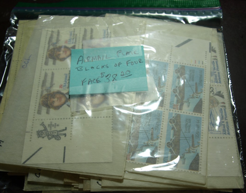 AIRMAIL PLATE BLOCKS OF FOUR WITH FACE VALUE OF $38.20 MINT NEVER ...