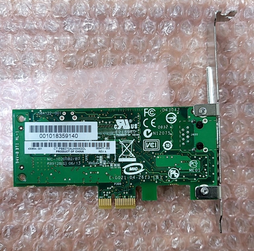 Broadcom 393477-003 584122-001 Ethernet Network Card PCIe Single Port