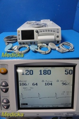 GE Model 259A Maternal/Fetal Monitor W/ US + TOCO Probes & NEW Leads ...