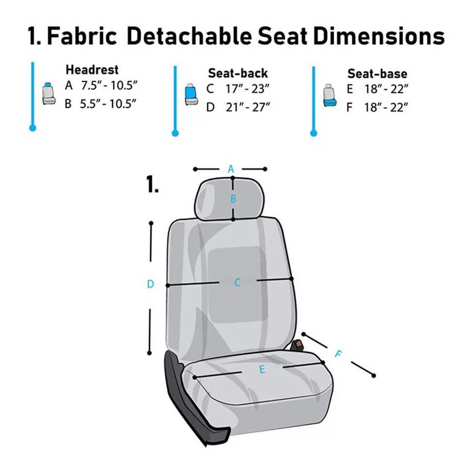 For FORD Car Seat Covers Protector Cloth Front Cushion Front Set Pad ...