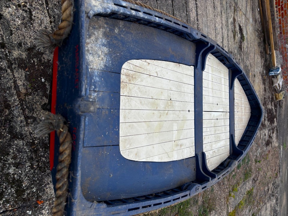 12ft clinker, wooden rowing boat, fishing boat, dinghy, tender, with ...