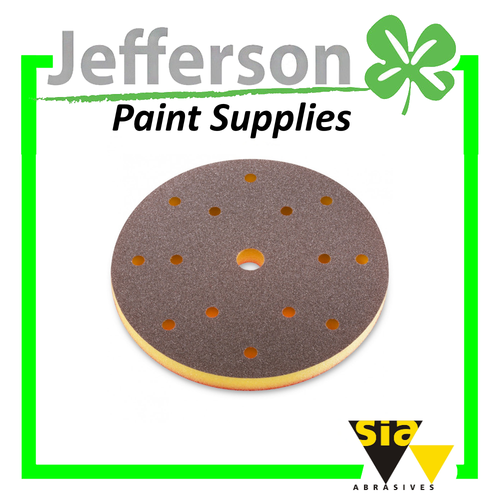 SIA 7983 150mm 6" Sanding Sponge Flex 15 Hole Pads Yellow Fine - Packet ...