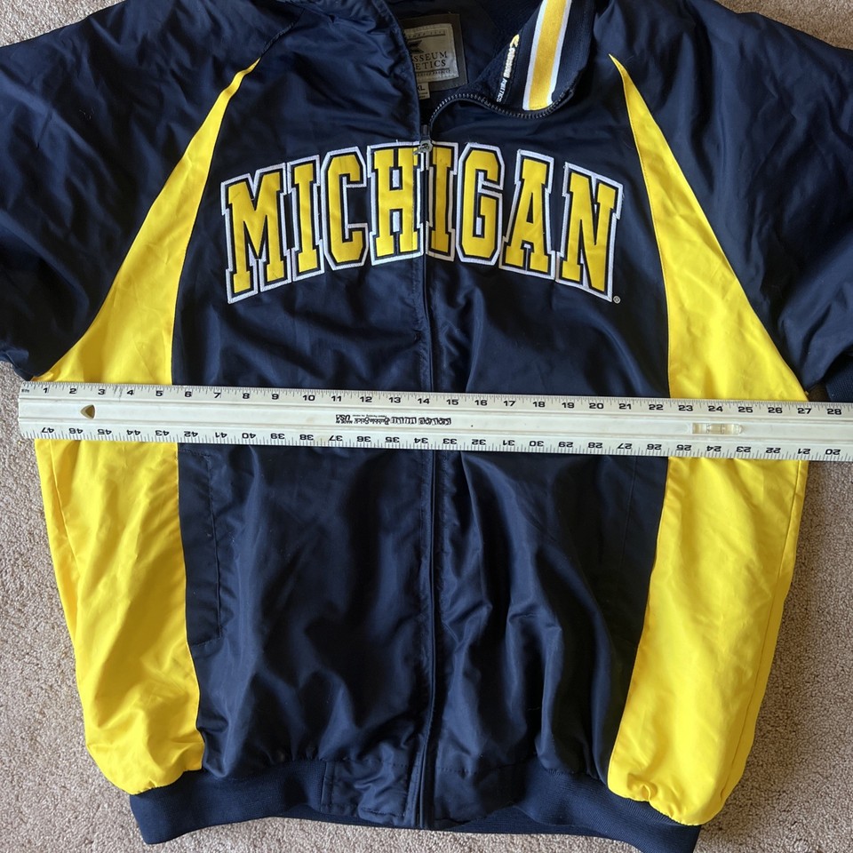 Vintage Colosseum Athletics Michigan UofM Bomber Jacket 2XL Football ...