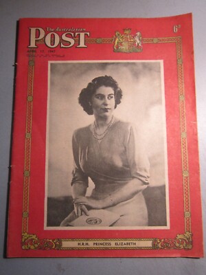 RARE 1947 AUSTRALASIAN POST MAGAZINE PRINCESS ELIZABETH PRE CORONATION ...
