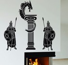 Vinyl Wall Decal Ancient Greece Warriors Dragon Boy Room Stickers ...