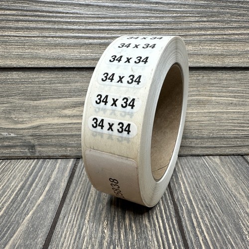 34x34 Retail Size Stickers for Store Boutique Clothing Label Apparel ...