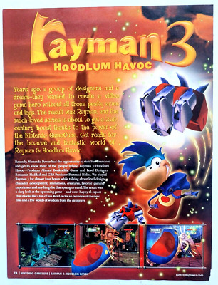 2003 RAYMAN 3 Hoodlum Havoc Video Game - Official Promo Art PRINT AD | eBay
