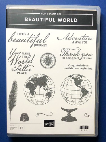 BEAUTIFUL WORLD Stamps & WORLD MAP Dies Stampin' Up! Journey Adventure ...