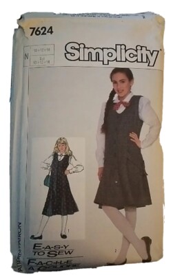 Simplicity Pattern #7625 Girls' Dress From 1986 | eBay