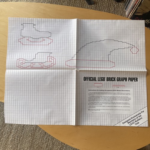 Official Lego Brick Graph Paper - Winter Decorations (skate, sleigh ...