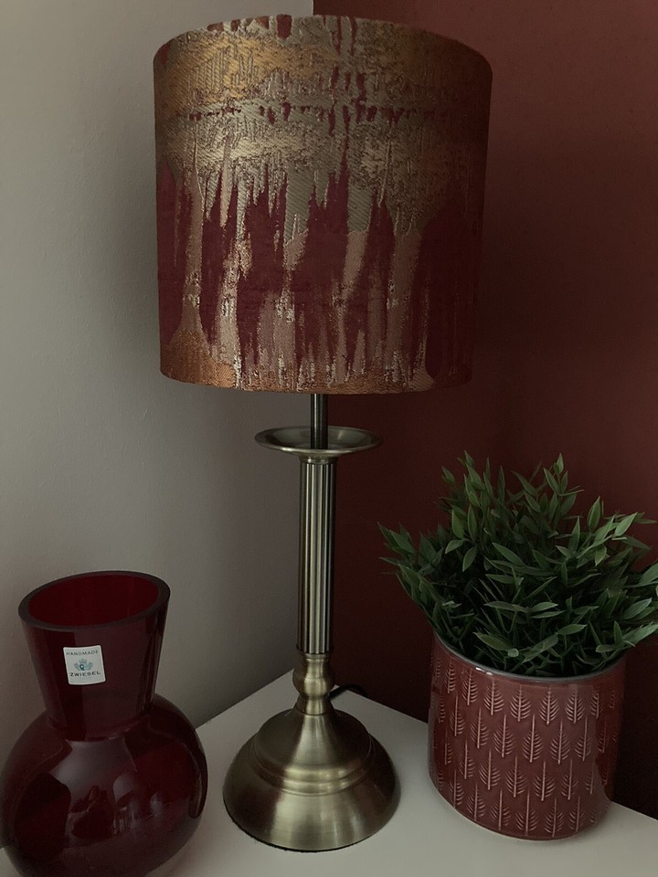 Fryetts Inca Burnt Orange Red Gold Lampshade Aztec Abstract Porter ...
