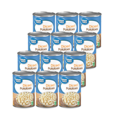 (12 Cans) Great Value Canned Diced Potatoes, 15 oz Can, Free Shipping ...