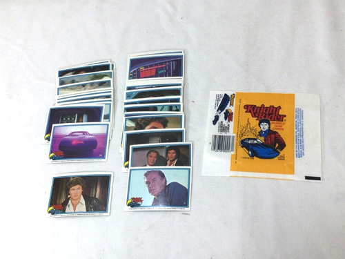 1982 Vintage Donruss Knight Rider Complete Card Set & Wax Pack Wrapper ...