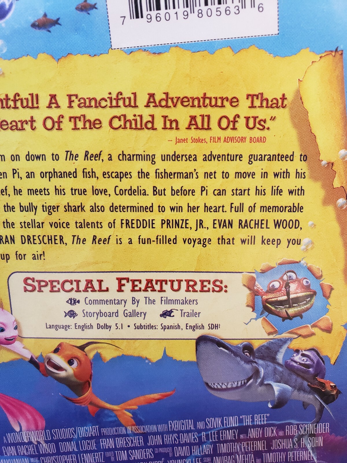 The Reef DVD animated family kids movie 2006 rated G fish ocean Pi ...