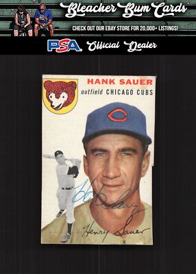 1954 Topps 4 Hank Sauer Auto Trimmed | eBay