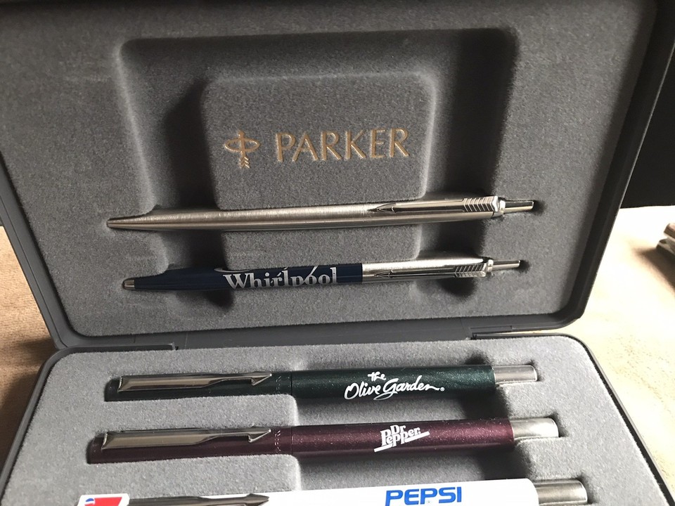 Vintage Parker Advertising Pen Set, Pepsi, Dr Pepper, Fed Ex, | eBay UK