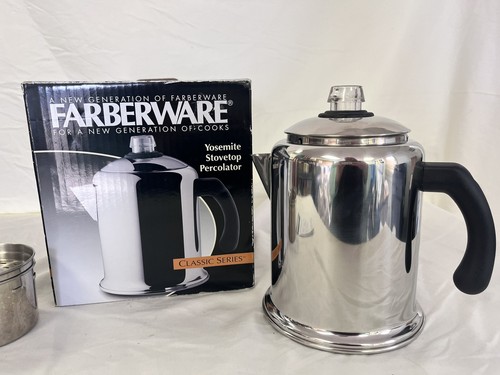 Farberware Stove Top Percolator Yosemite Coffee Pot Maker Stainless ...