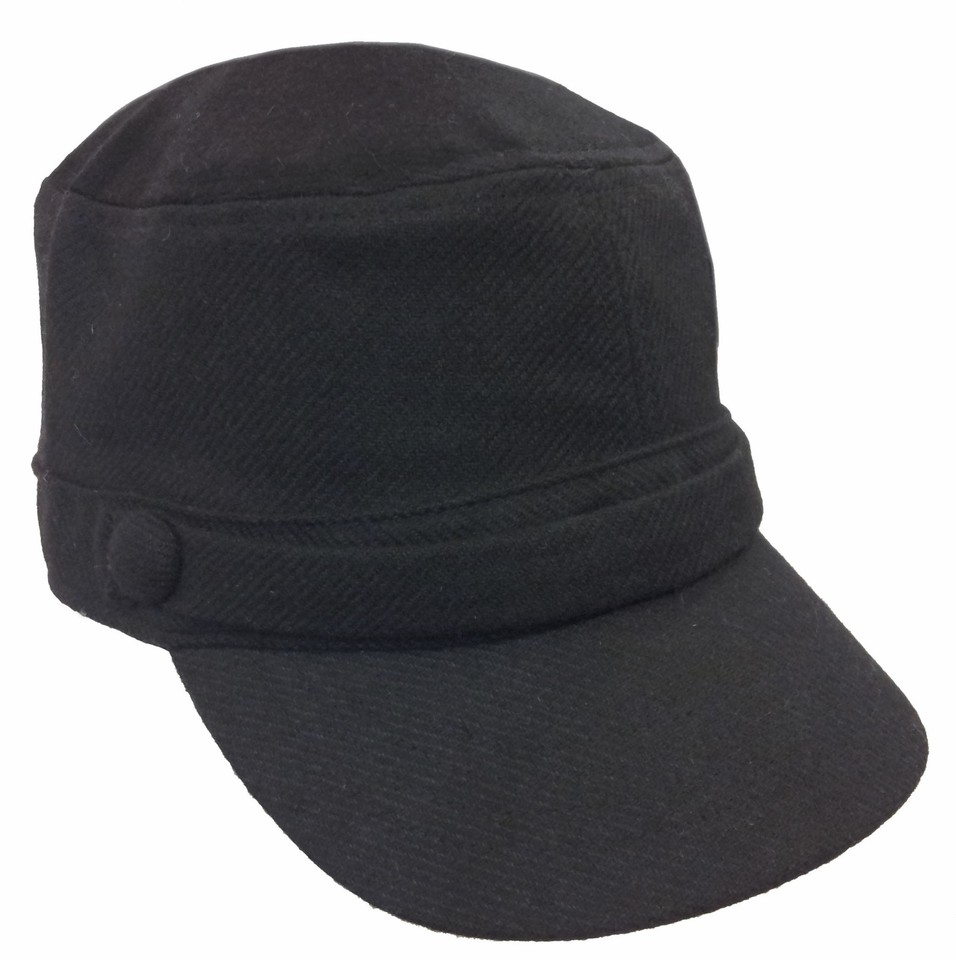 Cadet Box Cap Wool Army Military Fashion Castro Hat Cap | eBay