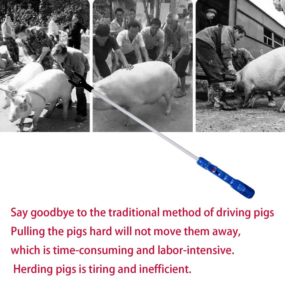 Livestock Prod Electric Cattle Prod Rechargeable Safety Animal Hot Shot ...