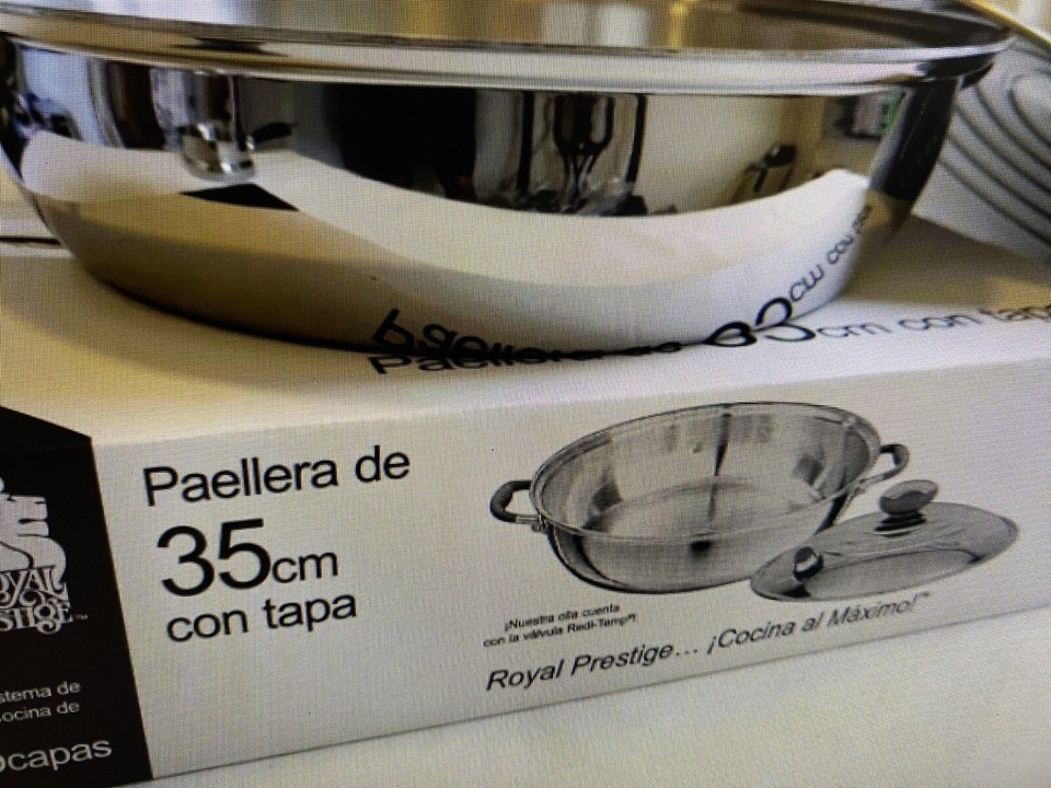 Paella Pan 14” Surgical Stainless Steel - Royal Prestige - Paellera de ...