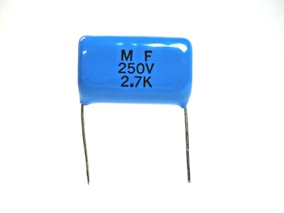 Capacitor, 2.7 mfd 250 VAC Metallized Film (MF250V2.7K)(NOS)(QTY 10 ea ...