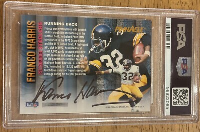 Steelers HOF'er Franco Harris Autograph - PSA Authentic (#98922085) New ...