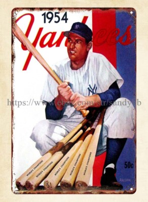 cool signs sale baseball 1954 yearbook cover metal tin sign | eBay