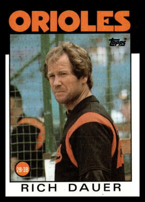 1986 Topps #251 Rich Dauer Baltimore Orioles Baseball Card | eBay
