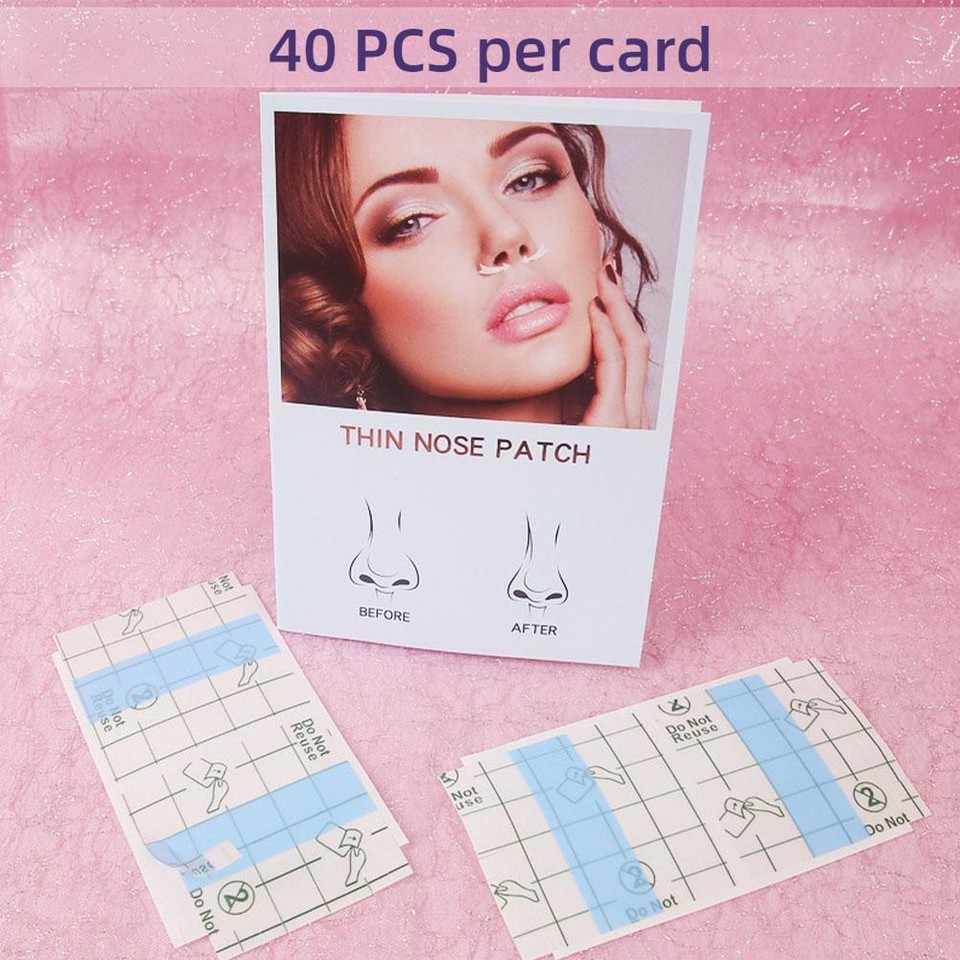 40Patches Shrinking Nose Wing Stickers Convenient Gadget Invisible Nose ...