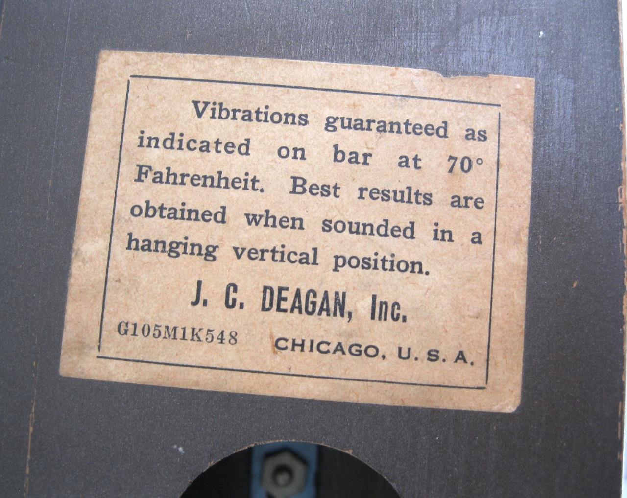 Vintage Antique Deagan Bb Pitch Tuner Bar Official Pitch Chime Tone A ...